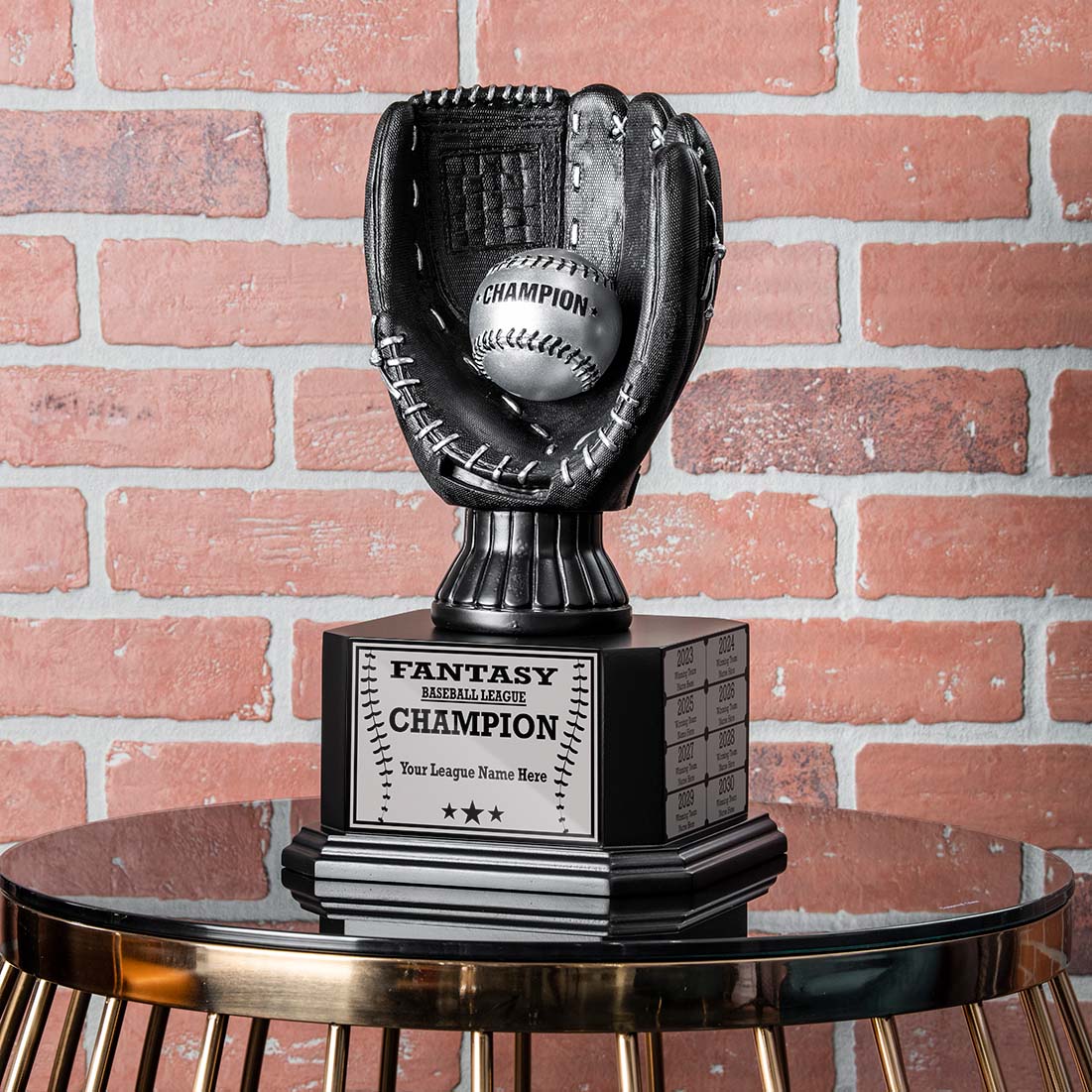 15" Vivid Fantasy Baseball Trophy - Black - TrophySmack