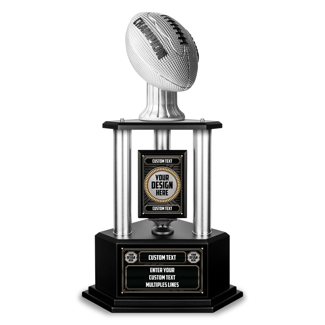 Championship Football Trophy: Customizable - 26" / Silver / Gold ...