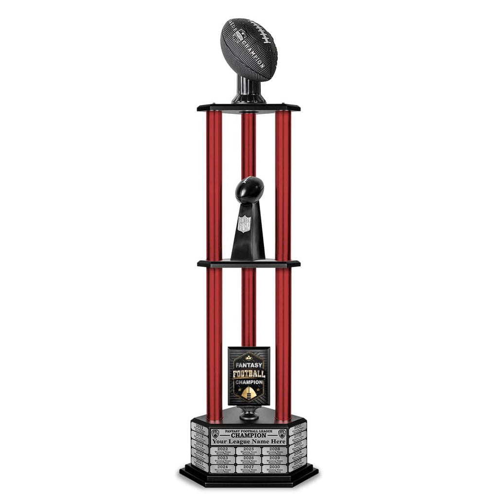 26"-56" Perpetual Fantasy Football Trophy - Black Football - 56 ...