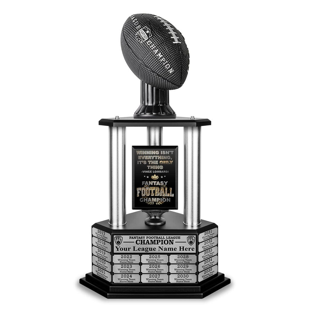 26"-56" Perpetual Fantasy Football Trophy - Black Football - 26 ...