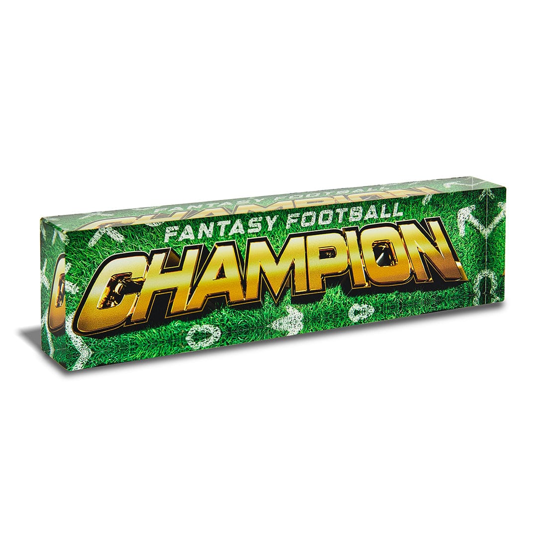 8" Fantasy Football Champion Acrylic Desk Name Plate - TrophySmack