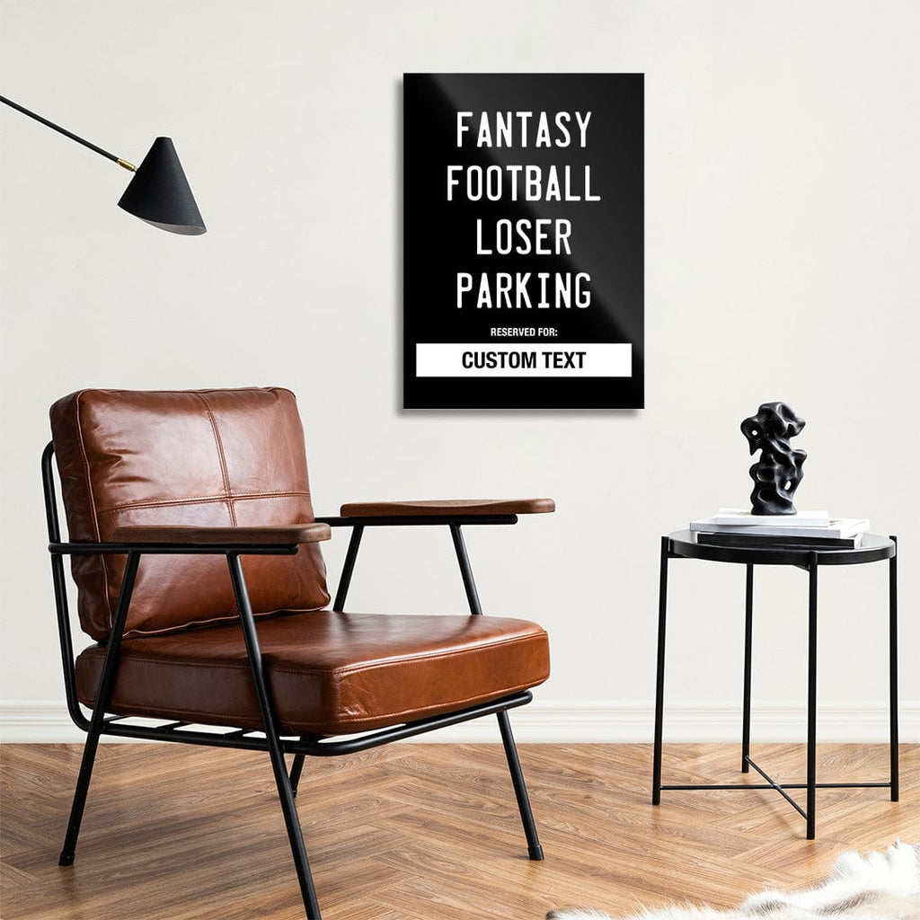 Custom Fantasy Football Loser Parking - Metal Wall Art - TrophySmack
