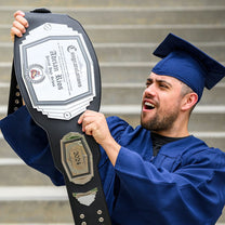 Graduation Custom Championship Belt - 6lb Title Belts - TrophySmack