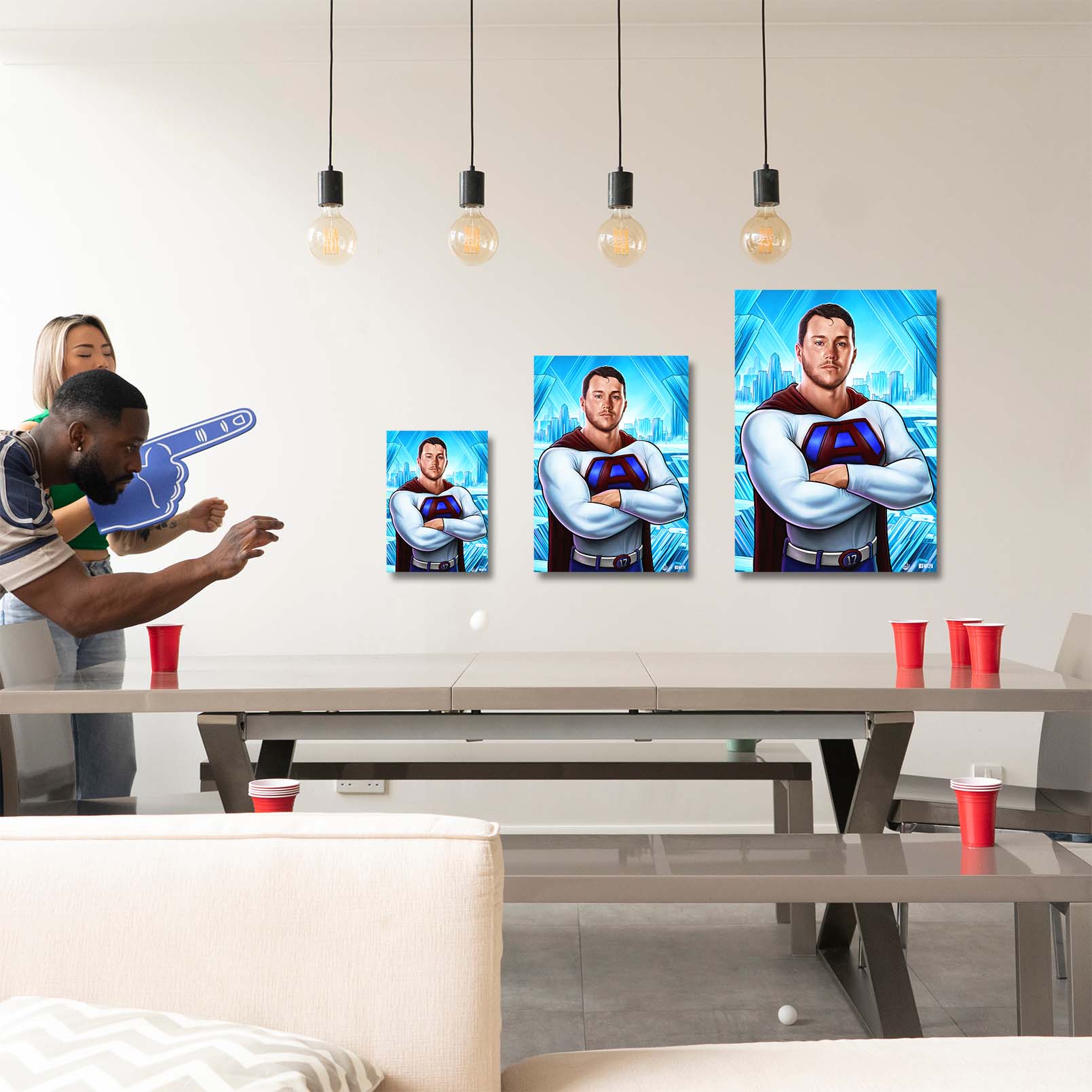 Josh Allen Super Hero - Metal Wall Art - TrophySmack