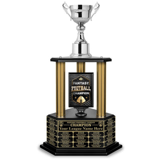Perpetual Trophy Base - 26”-36” Gold Column Fantasy Football Trophy ...