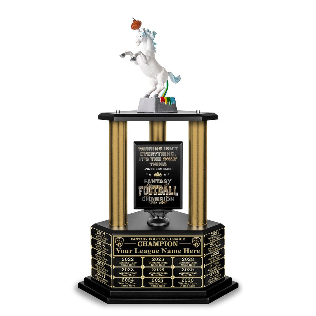 NEW 26”-36” Gold Column Fantasy Football Perpetual Trophy - TrophySmack