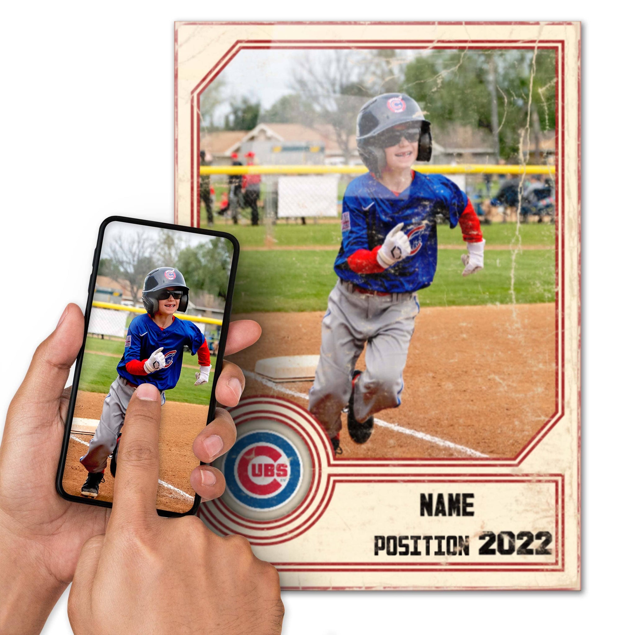 Retro Baseball Trading Card - Metal Wall Art (any MLB team) - TrophySmack