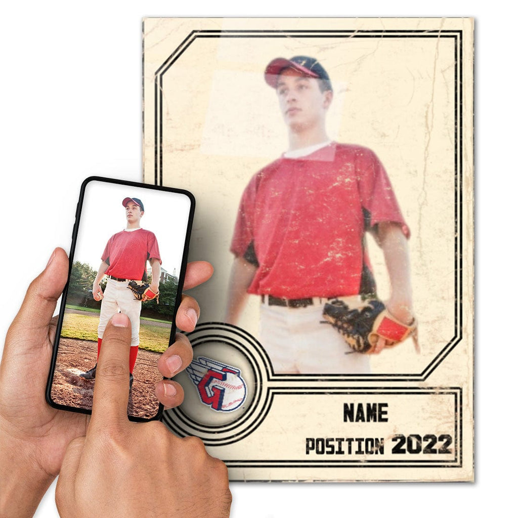 Retro Baseball Trading Card - Metal Wall Art (any MLB team) - TrophySmack