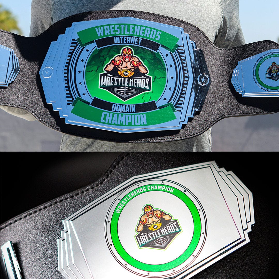 Custom Championship Belt - 6lb Title Belts - Gold / Black Leather ...