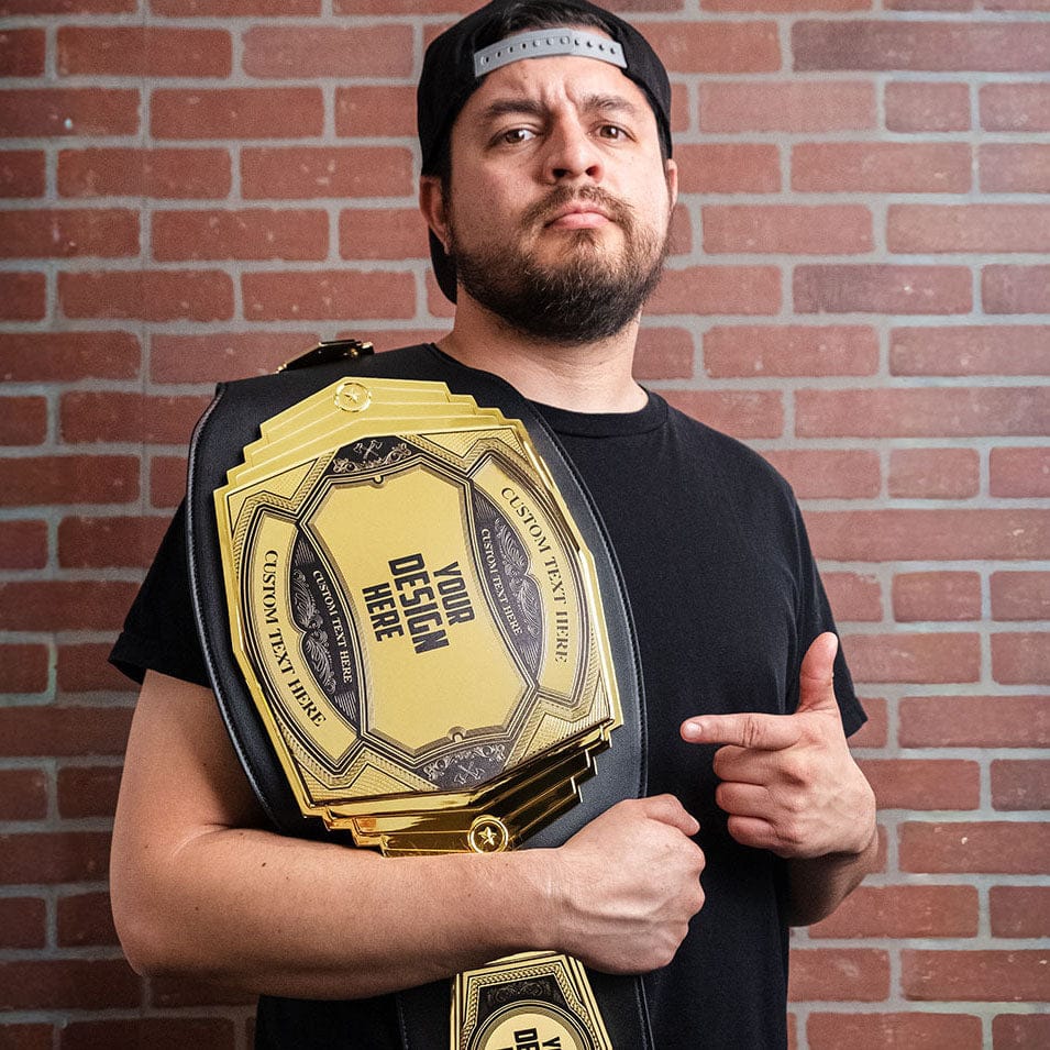 Vintage 6lb Custom Championship Belt - Rose Gold / Snake Skin - TrophySmack