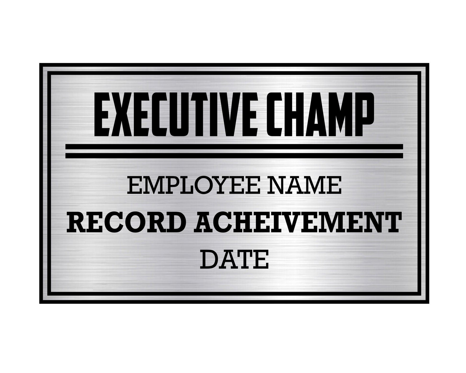 Corporate 3 Column Single Winner Plate - Free - TrophySmack