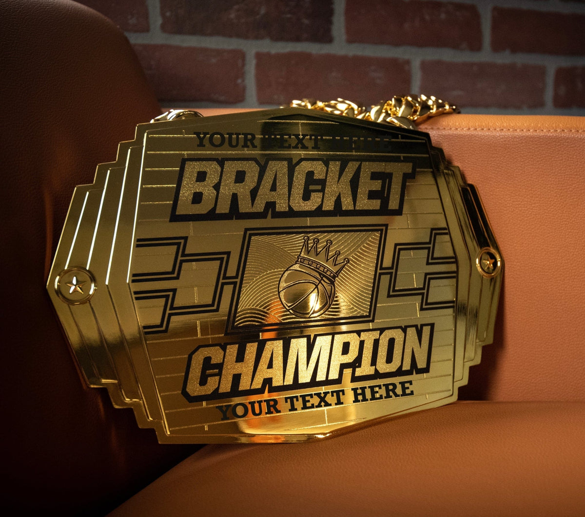 Custom Bracket Champion Turnover Chain - 5lb Bling Chain - TrophySmack