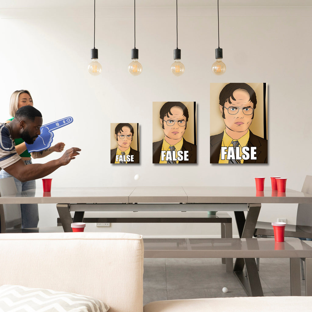 Dwight False - Meme Metal Wall Art - TrophySmack