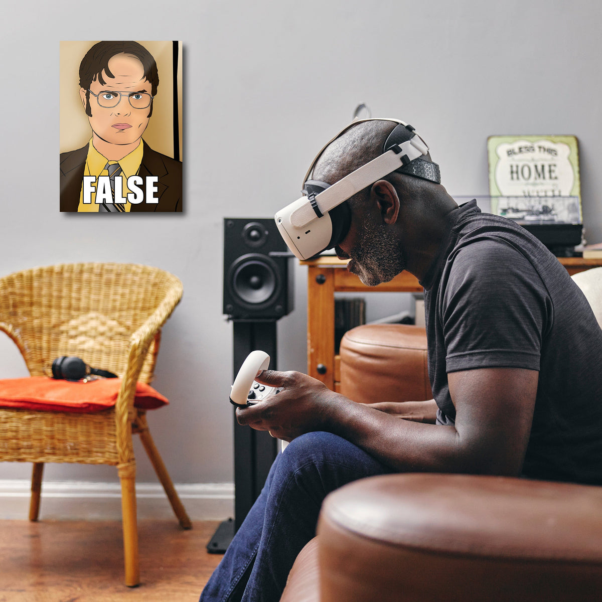 Dwight False - Meme Metal Wall Art - TrophySmack