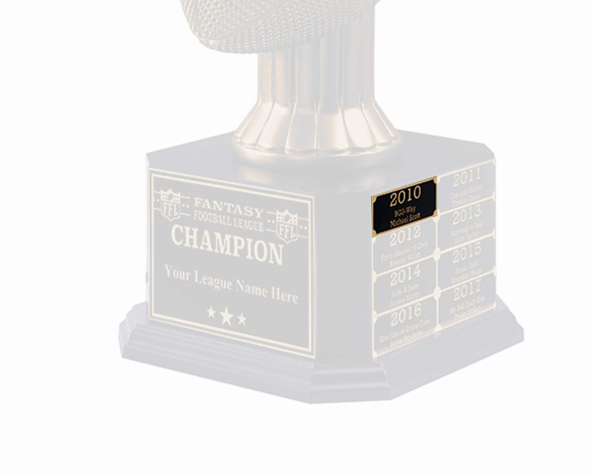 Engraved Name Plate - Black/Gold - TrophySmack