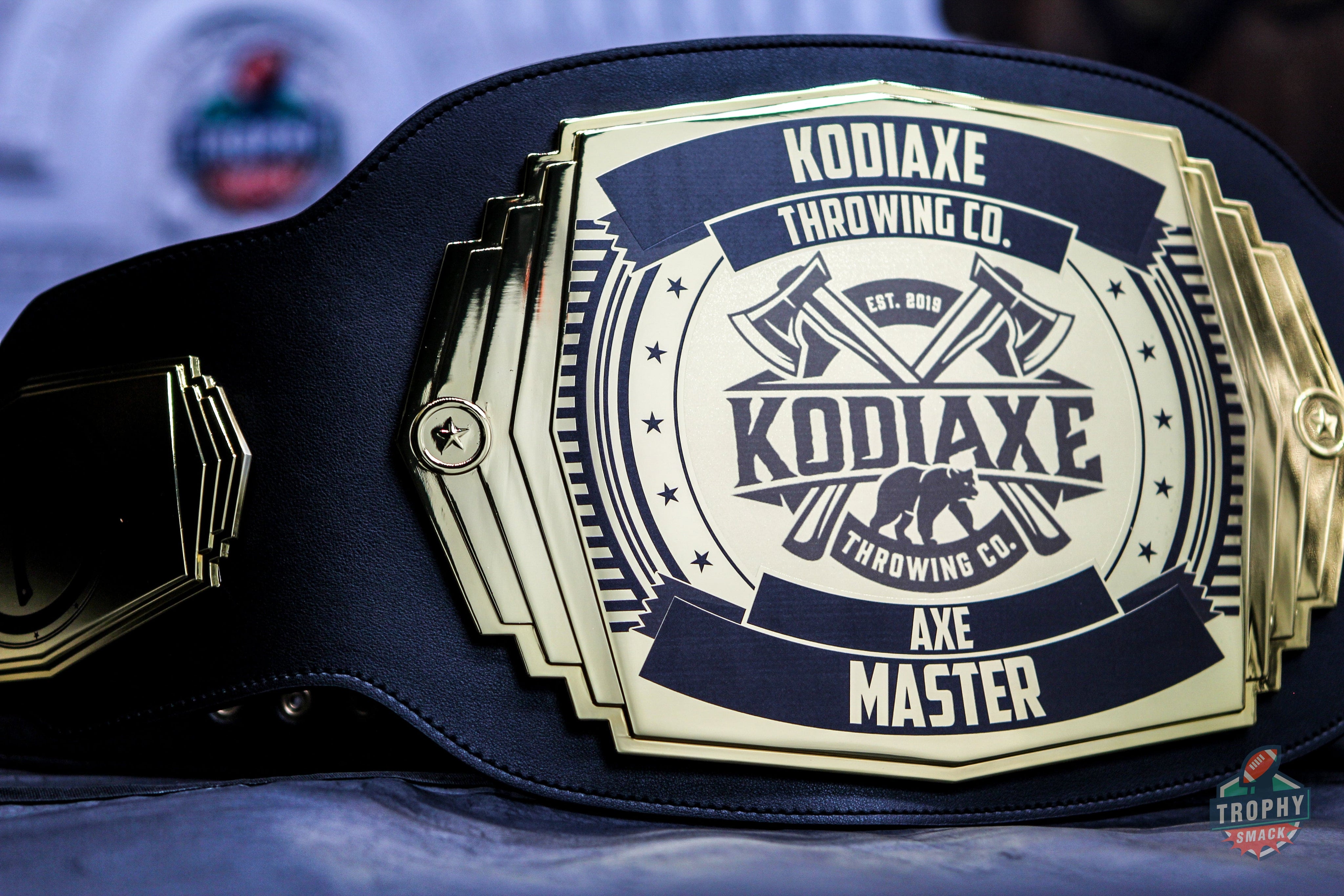 Custom Championship Belt - 6lb Title Belts - Gold / Black Leather ...