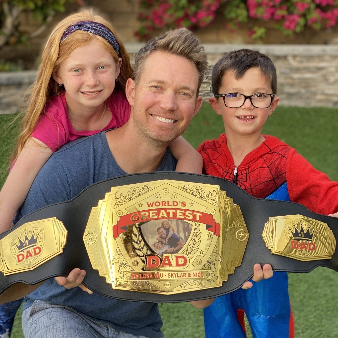 World's Greatest Father Championship Belt - 6lb Title Belts - TrophySmack